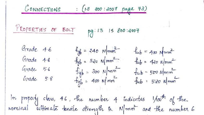 Connections: Crs 800 - Module 1 Notes on Bolt Strength and Design - Studocu