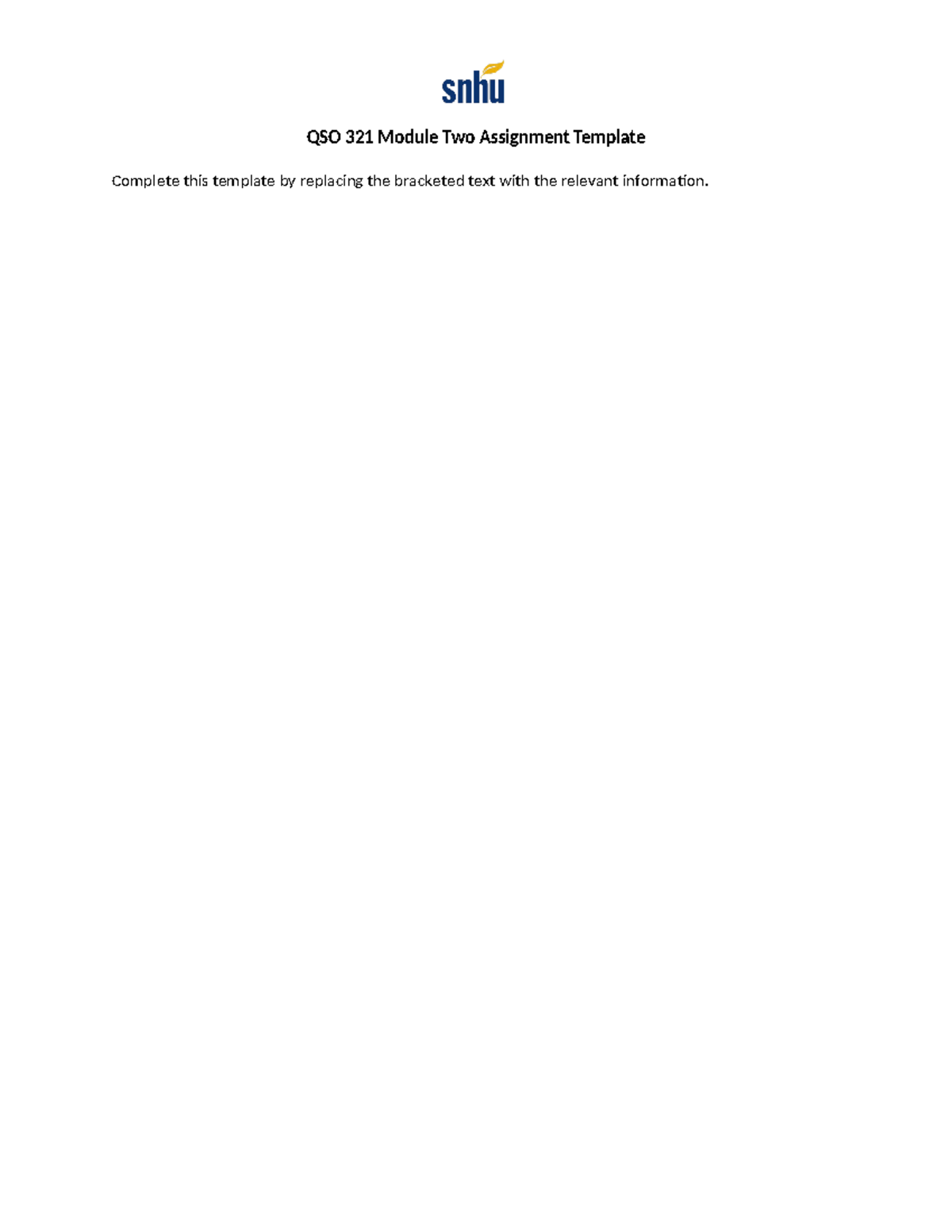 QSO 321 Module Two Assignment Template - QSO 321 Module Two Assignment ...