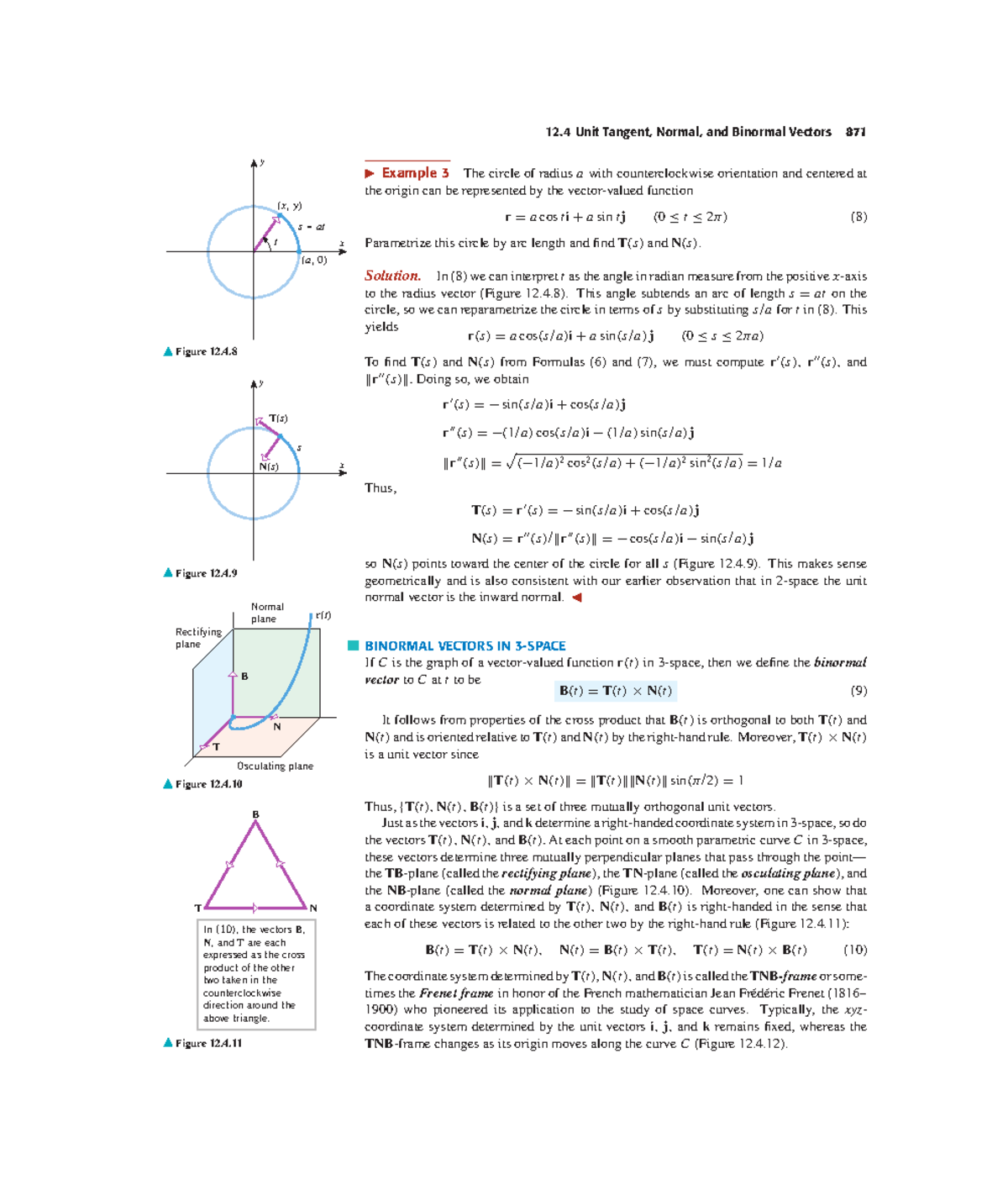 Calculus Anton C12: Unit Tangent, Normal, and Binormal Vectors - Studocu