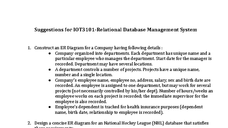 Suggestions for IOT3101 - Database Management System ER Diagram ...