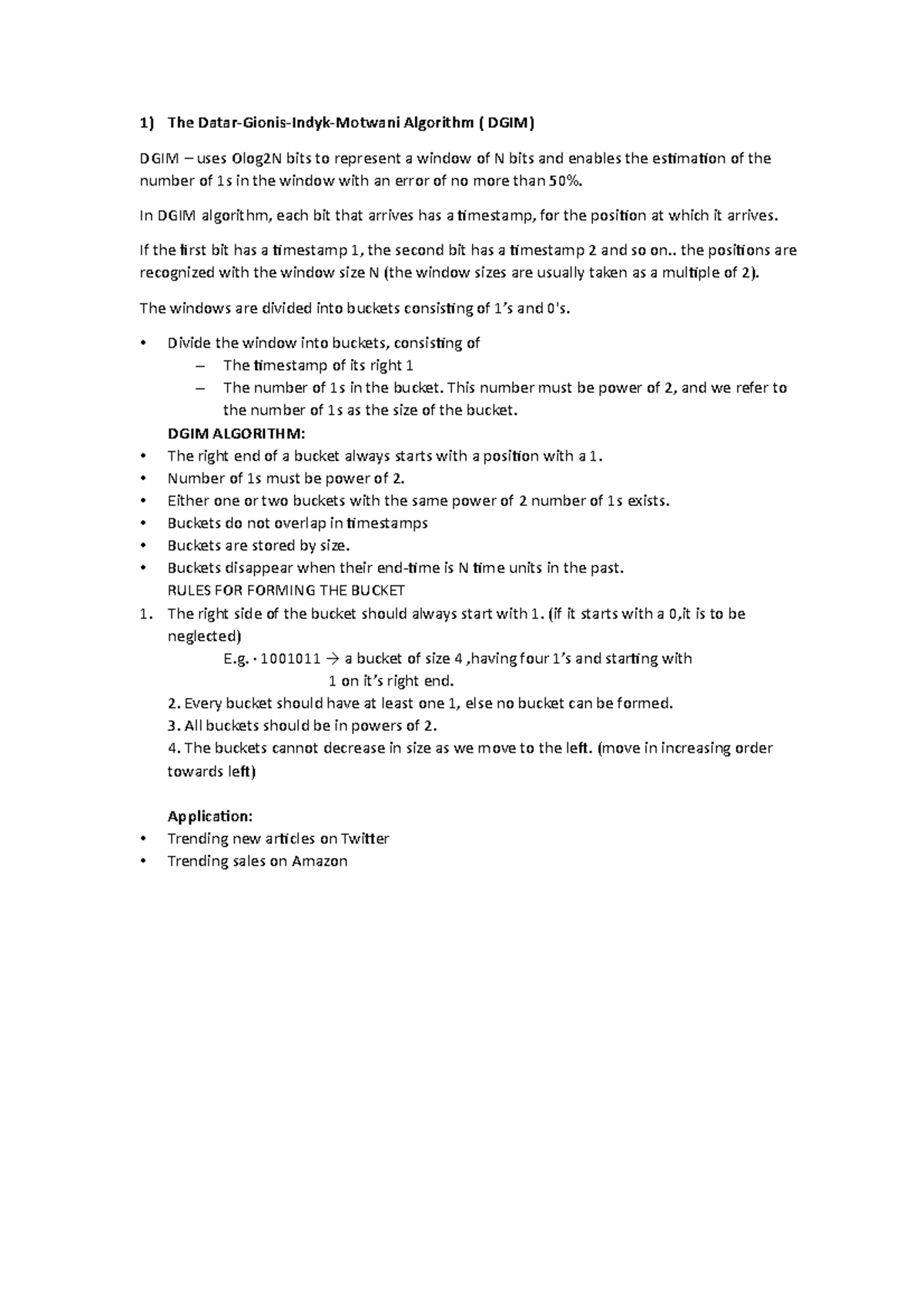 Dgim - DGIM is the main concepts in big data , this algorithm is used ...