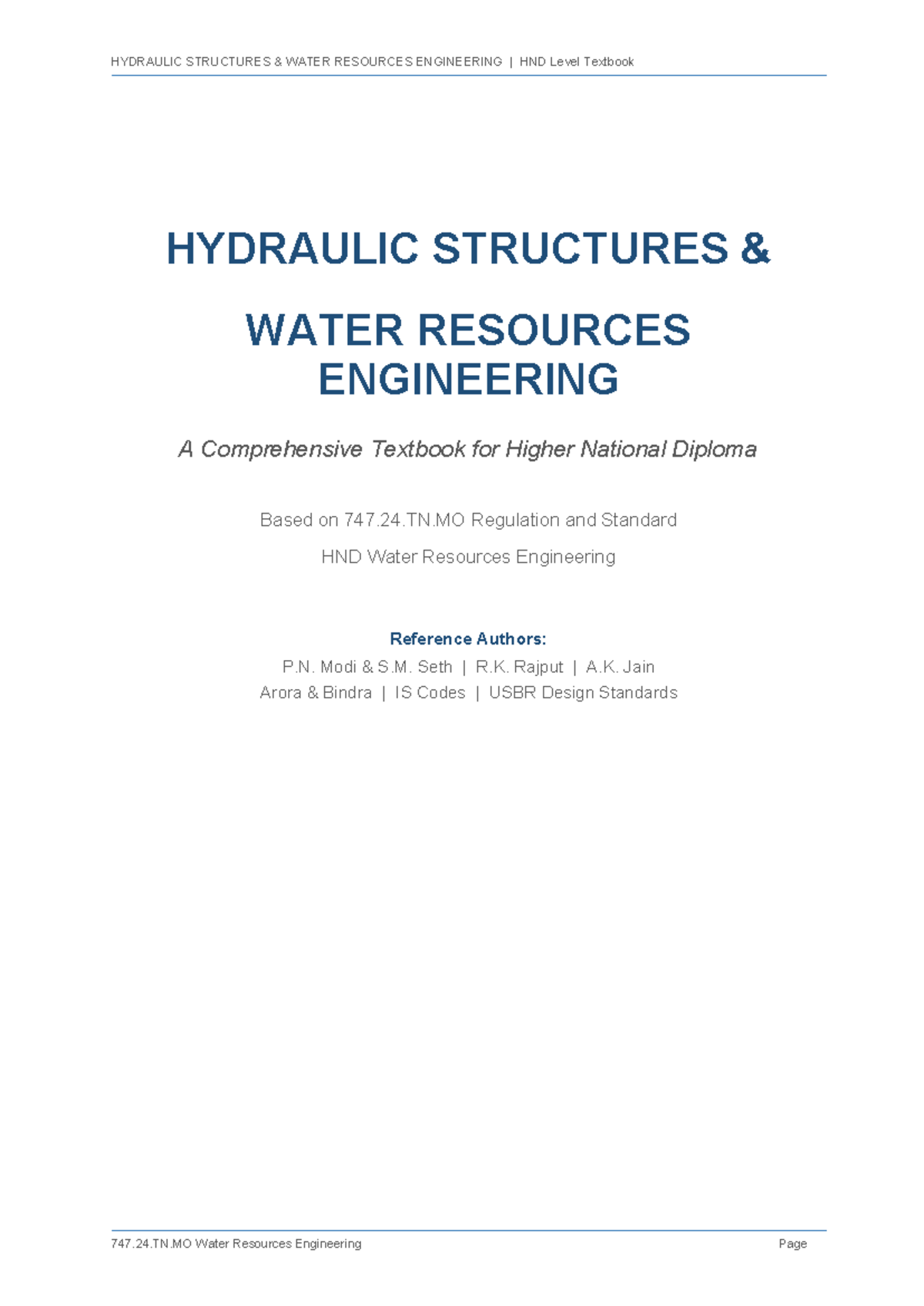 HND Hydraulic Structures Engineering Textbook: Comprehensive Guide ...