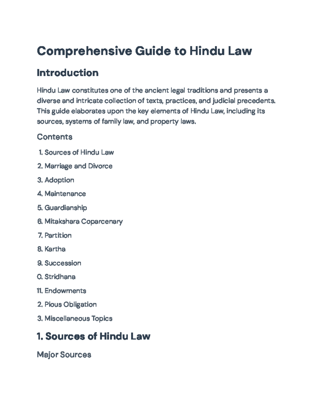 Hindu Law Overview: Key Concepts, Family & Property Laws Guide - Studocu