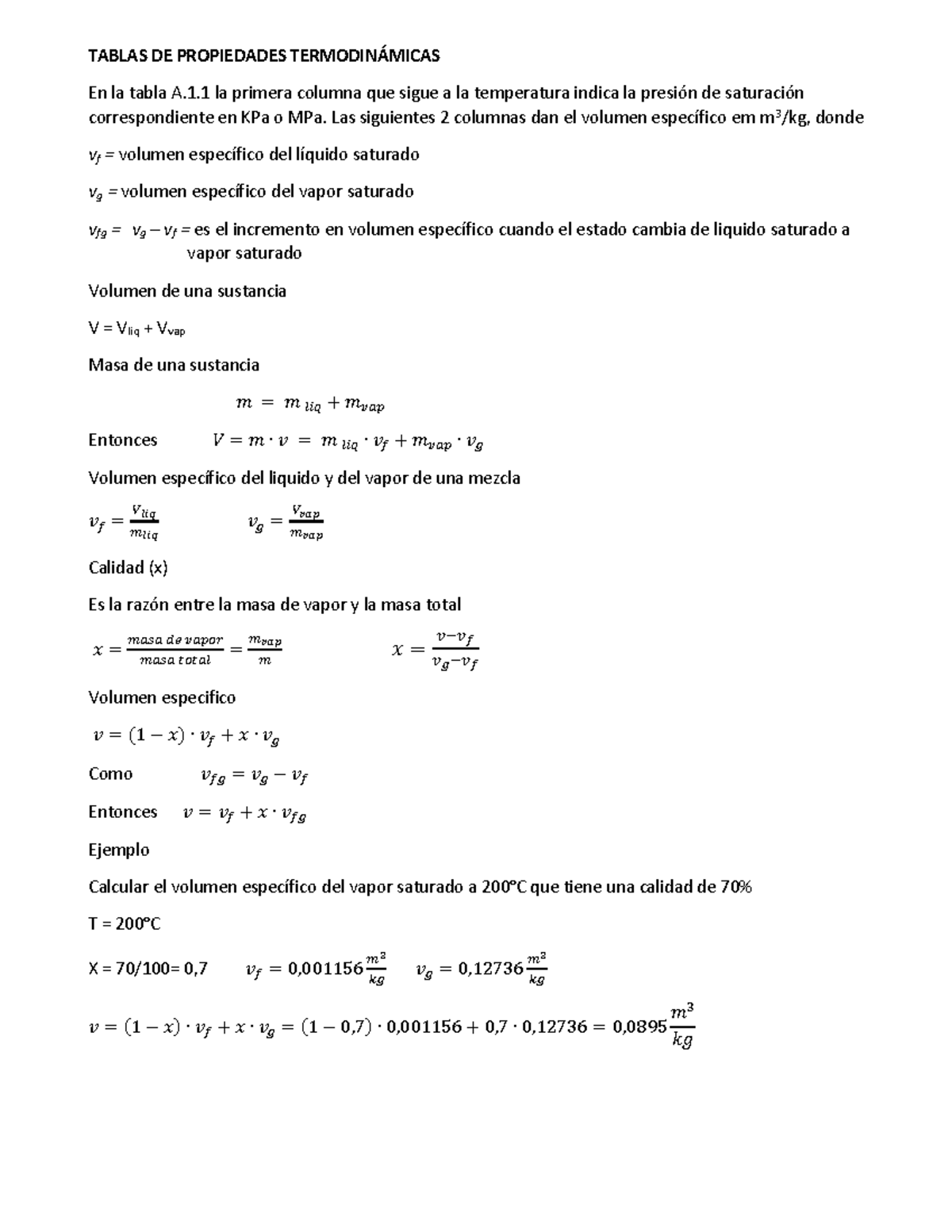 Uso de Tablas termodinámicas - Warning: TT: undefined function: 32 Warning: TT: undefined ...