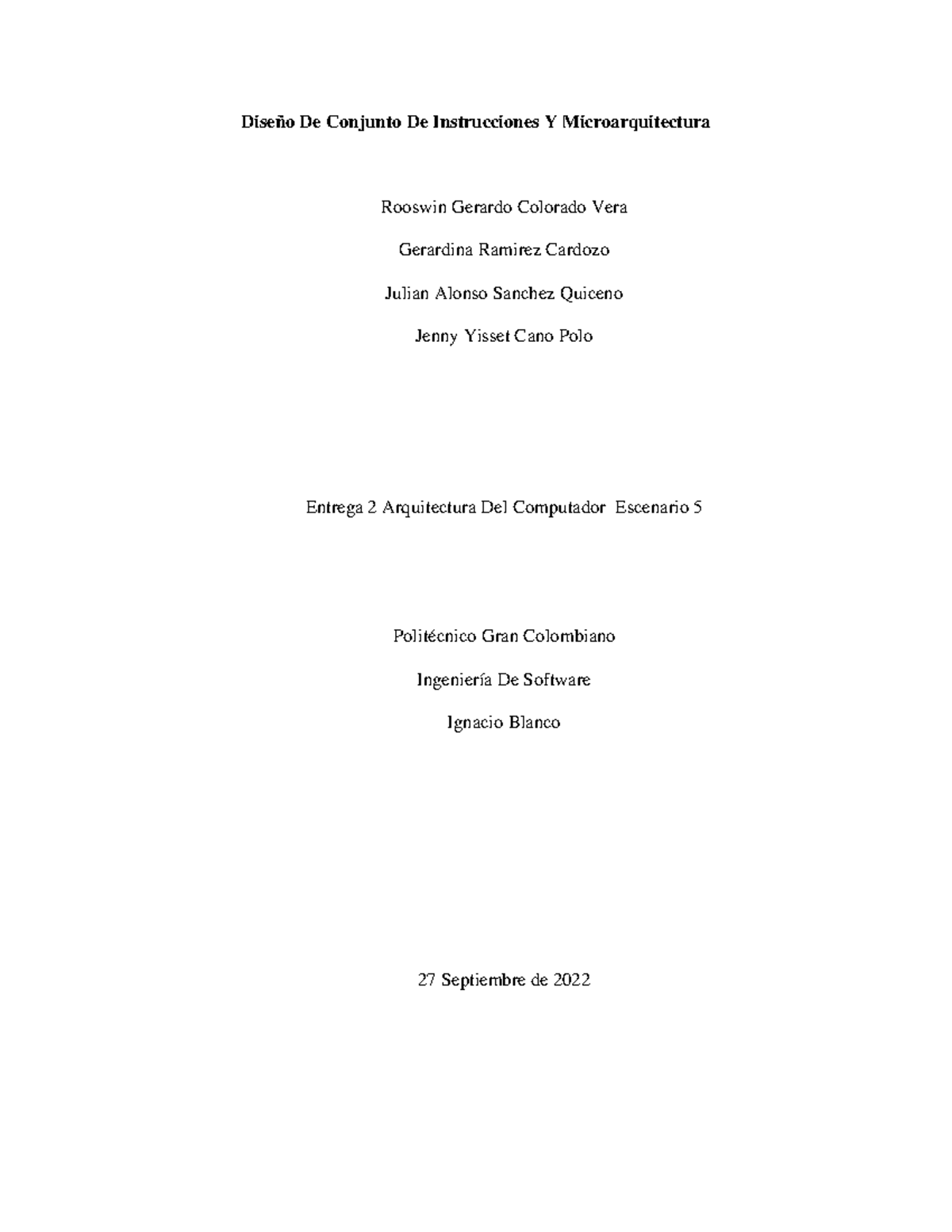Entrega Previa 2 Escenario 5 Arquitectura - Diseño De Conjunto De ...