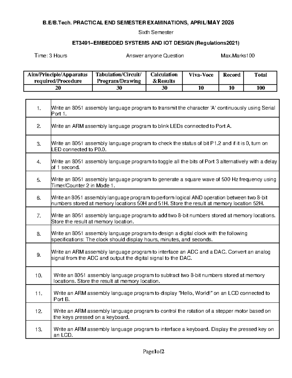 ET3491 Final Exam: Systems and IoT Design (2026) - Studocu