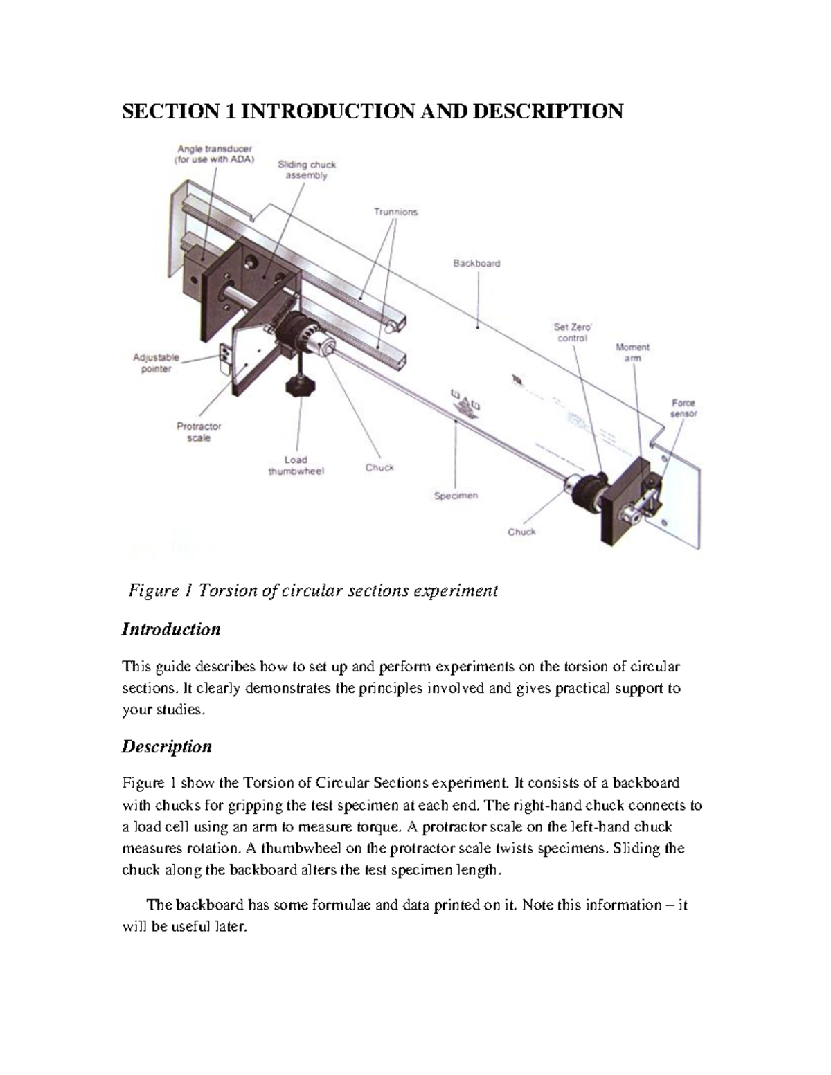 Torsion - hhh - SECTION 1 INTRODUCTION AND DESCRIPTION Figure 1 Torsion ...