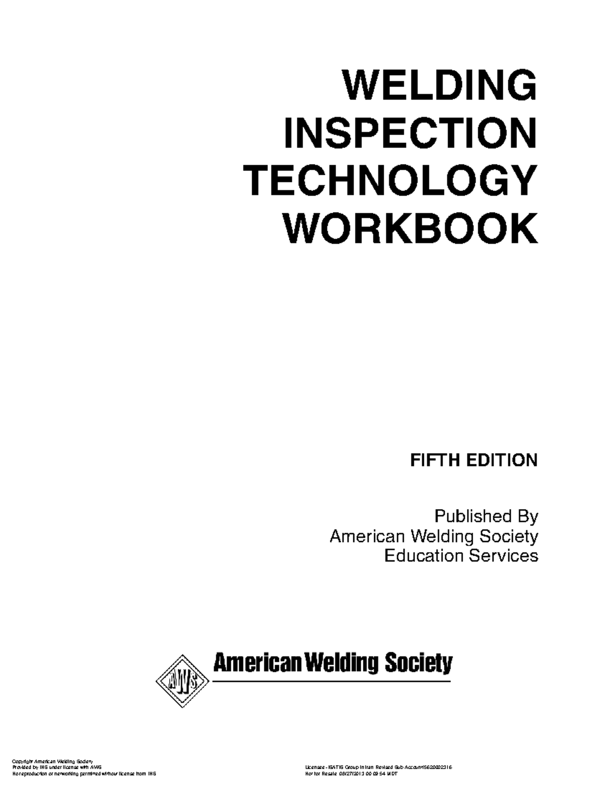 WIT-W1-10: Welding Inspection Technology Workbook - 5th Edition - Studocu