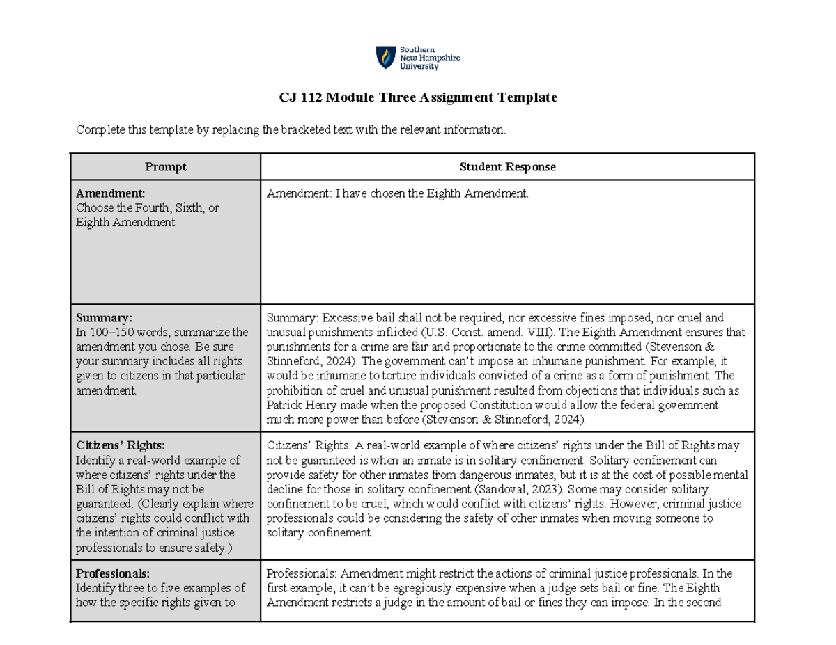 CJ 112 Module Three 2 - CJ 112 Module Three Assignment Template ...