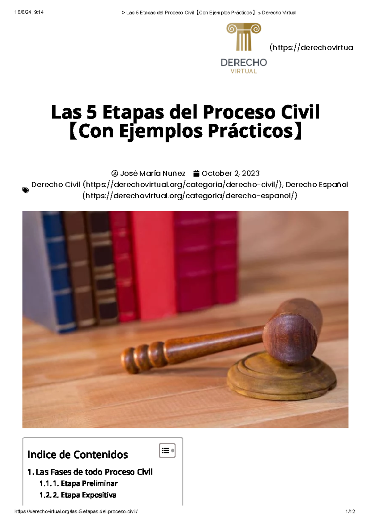 Las 5 Etapas del Proceso Civil: Ejemplos Prácticos y Claves para ...