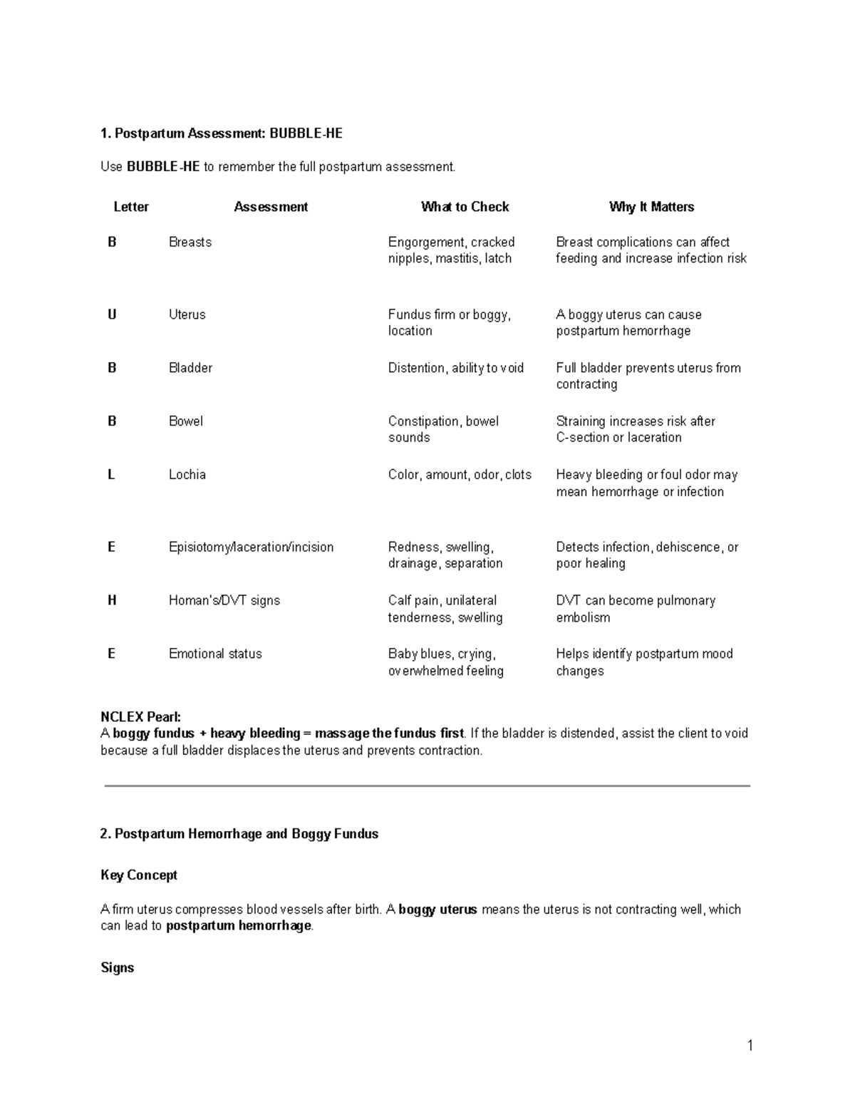 Study Guide - CH 28 FON: Postpartum Assessment & Care of Newborn - Studocu