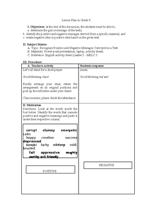 G10 DLL Fourth- Quarter - GRADE 10 DAILY LESSON LOG School Grade Level ...