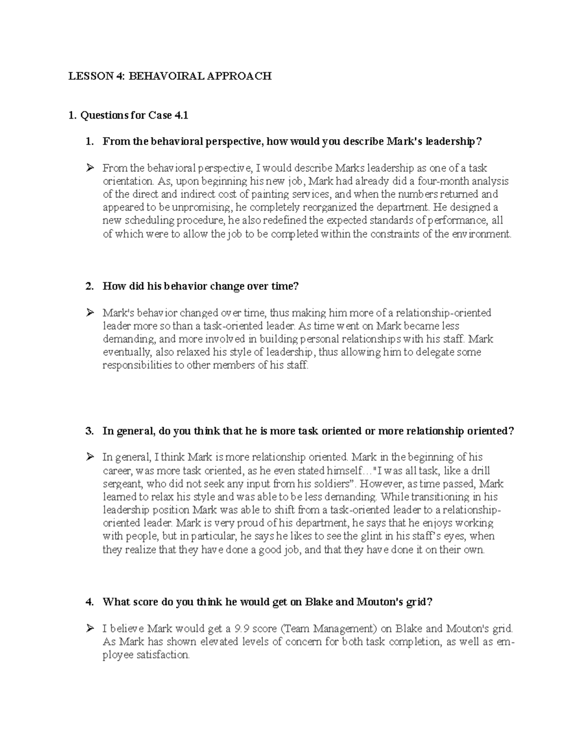 4 Case Study 4 1 Leadership Transformation Of A Drill Sergeant Studocu