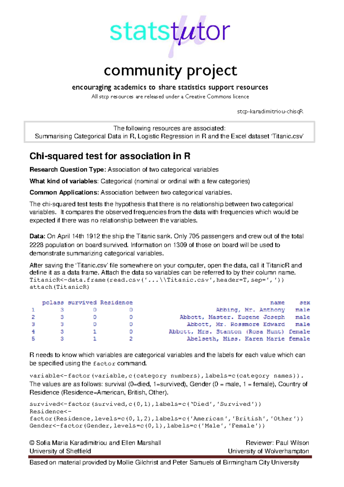STCP Community Project: Analyzing Titanic Survival with Chi-Square Test ...