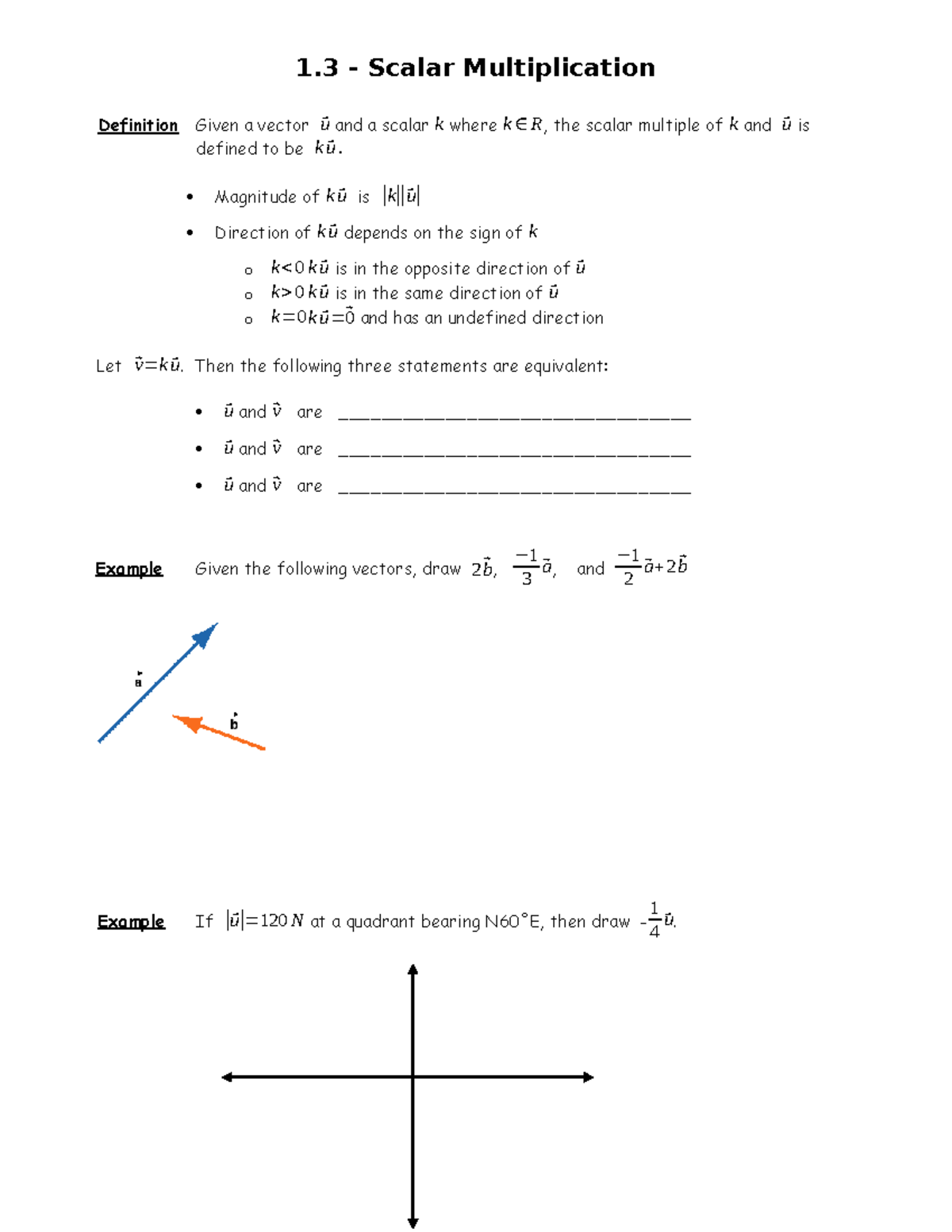 1.3 Scalar Multiplication Lesson - 1 - Scalar Multiplication Definition ...
