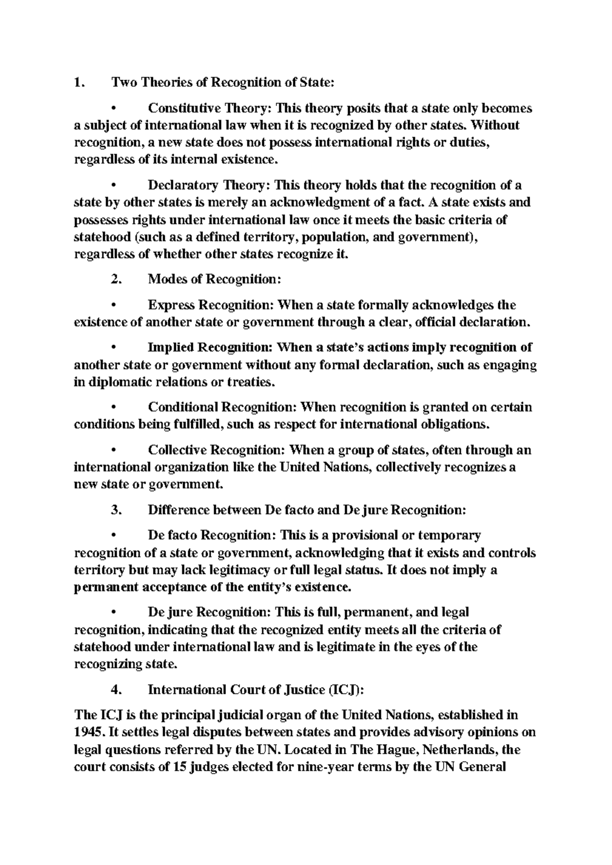 Recognition of State Theories: Constitutive & Declaratory Insights ...