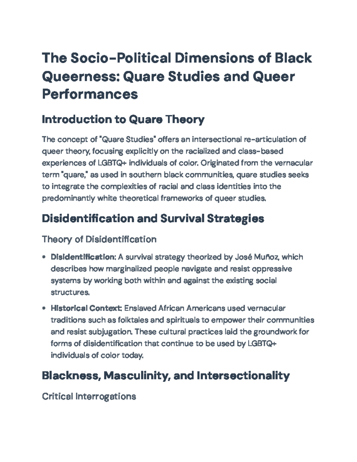 The Socio-Political Dimensions of Black Queerness: Insights from Quare ...