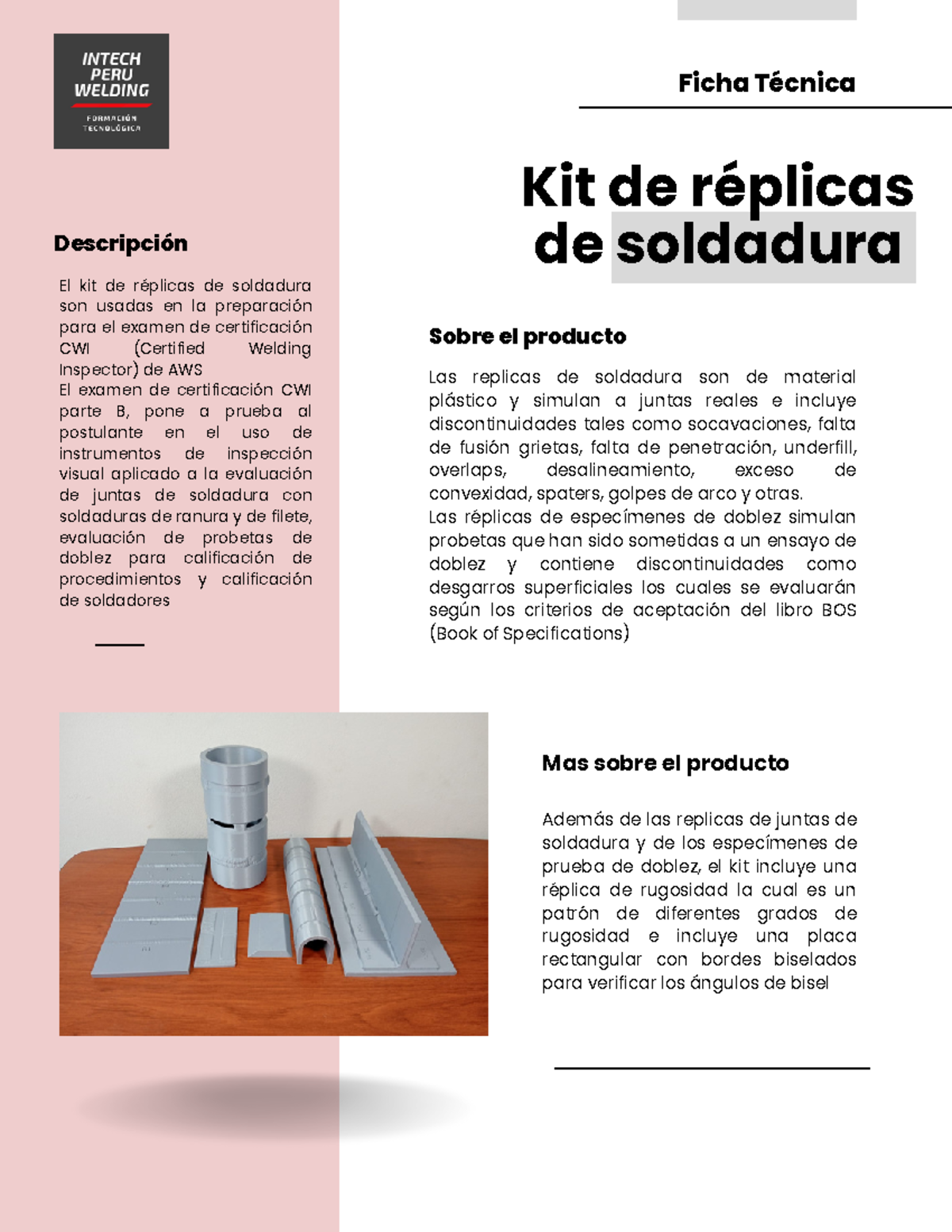 Kit de Réplicas de Soldadura para Examen CWI - AWS - Studocu