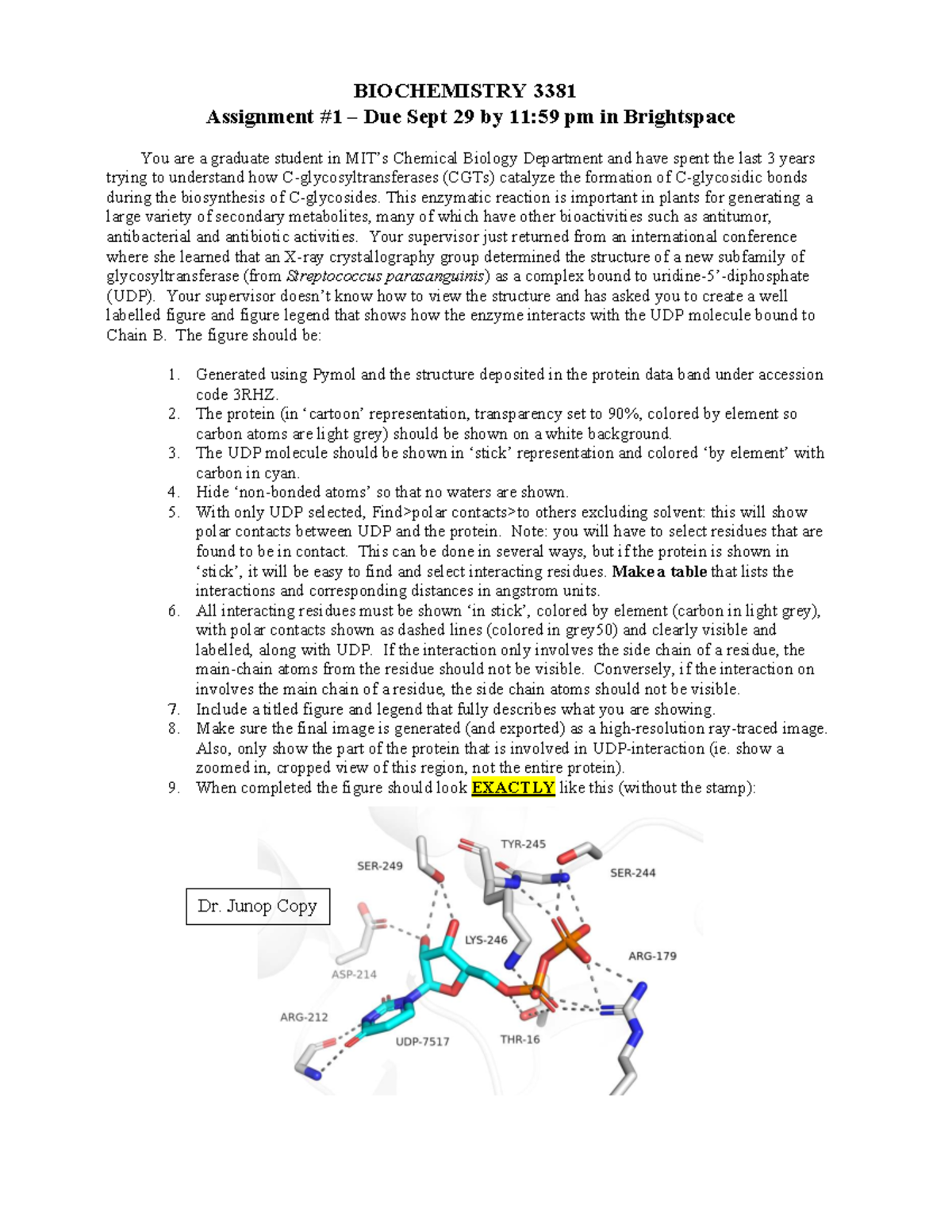 BIOCHEMISTRY 3381 Assignment 1: PyMOL Figure Creation Guide - Studocu