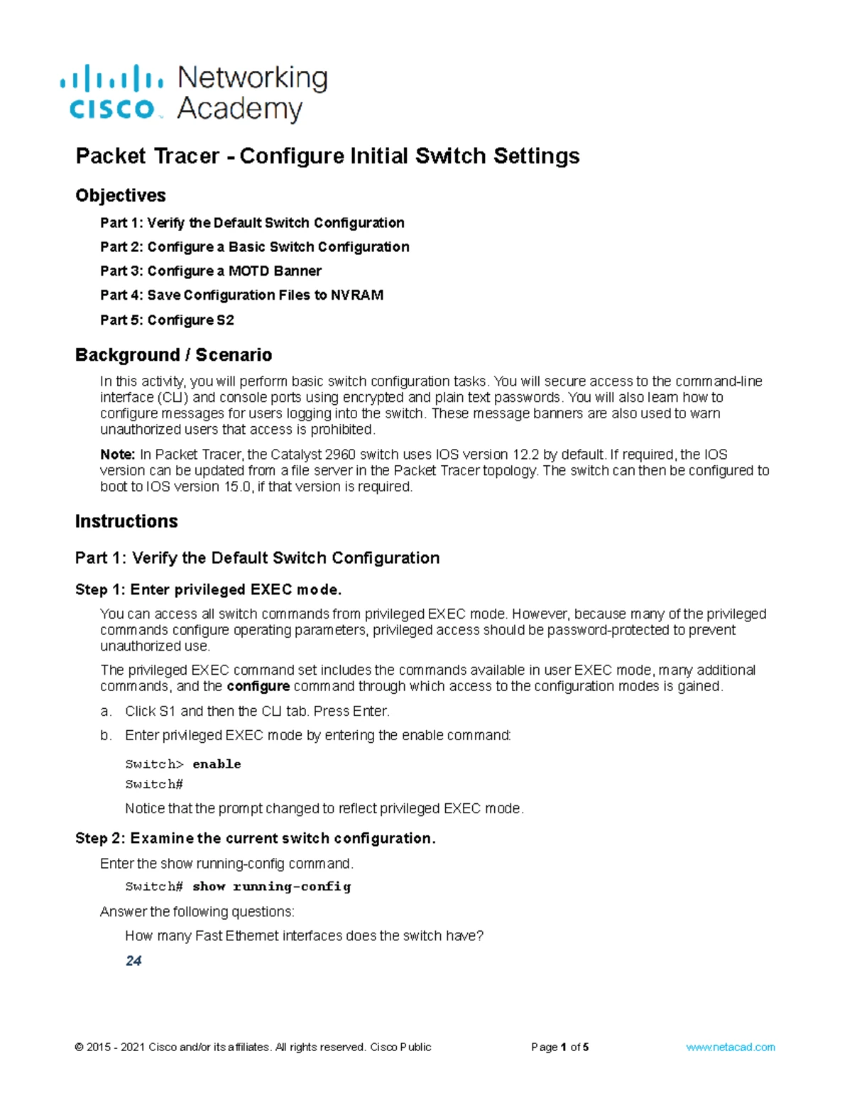 10.3.5 Packet Tracer - Default Gateway Troubleshooting Guide - Studocu