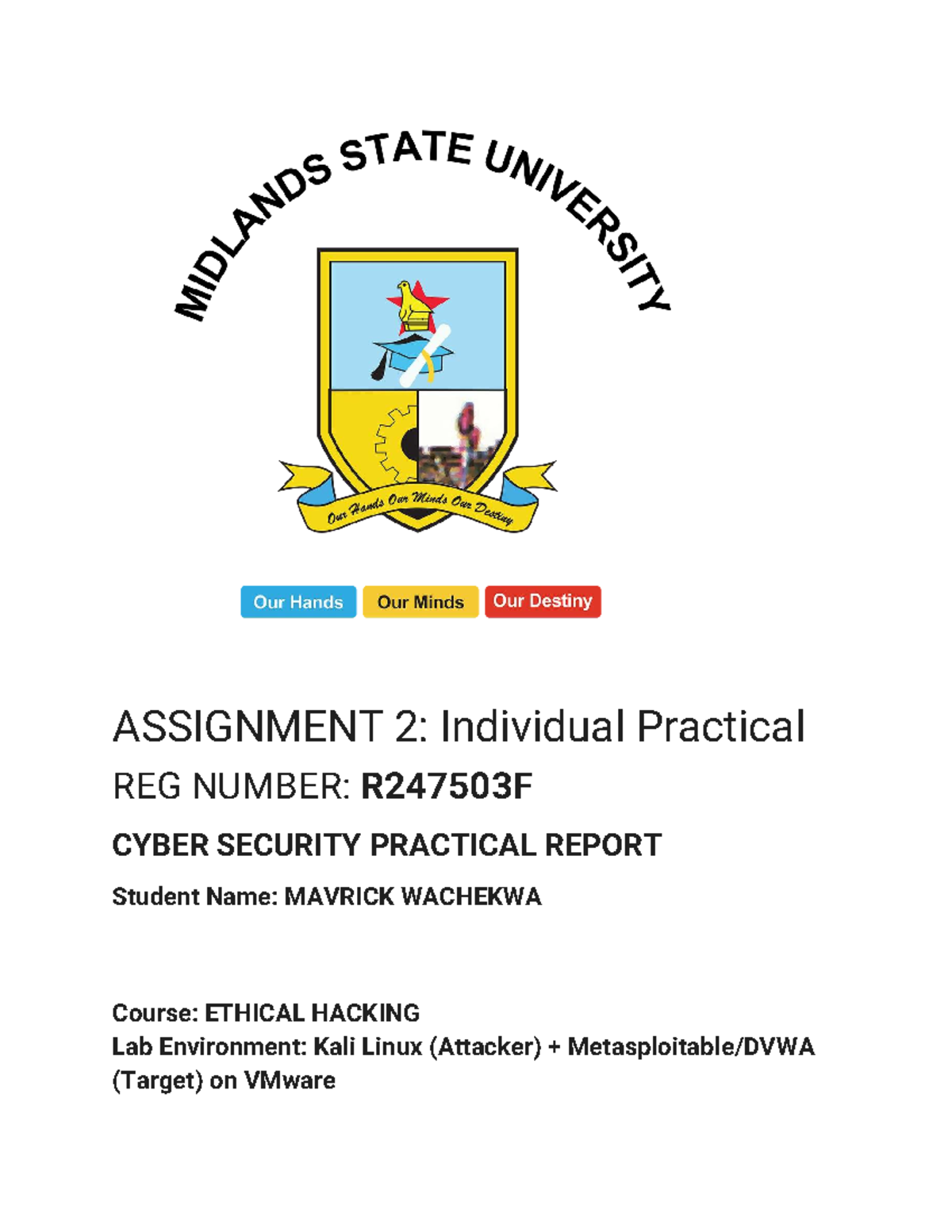 Ethical Hacking Assignment 2: Practical Report on Cyber Security - Studocu