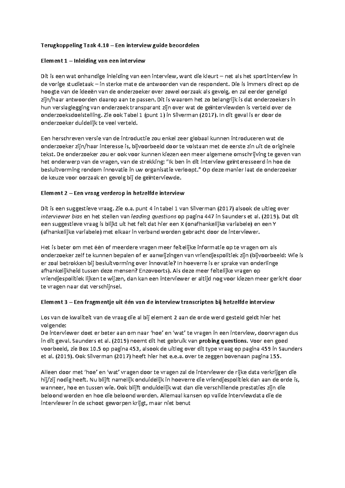 Herziene Feedback voor Taak 4.10 – Beoordelen van een Interview Gids ...