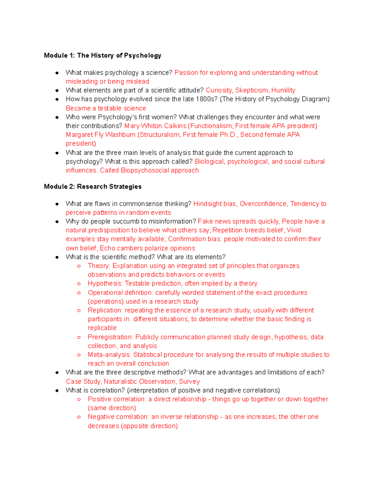 Psych 101: Comprehensive Exam Study Guide on Psychology History and ...