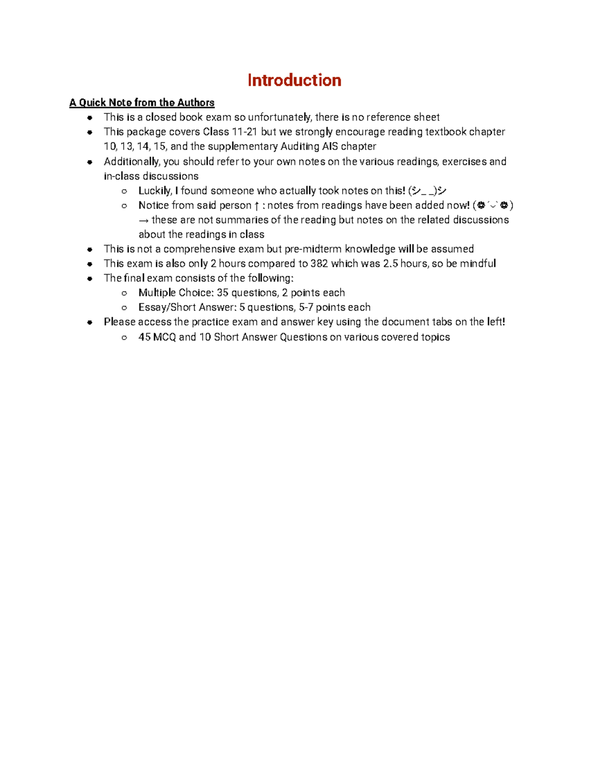 2025 AFM 341 Final Exam Study Package: Key Concepts & Notes - Studocu