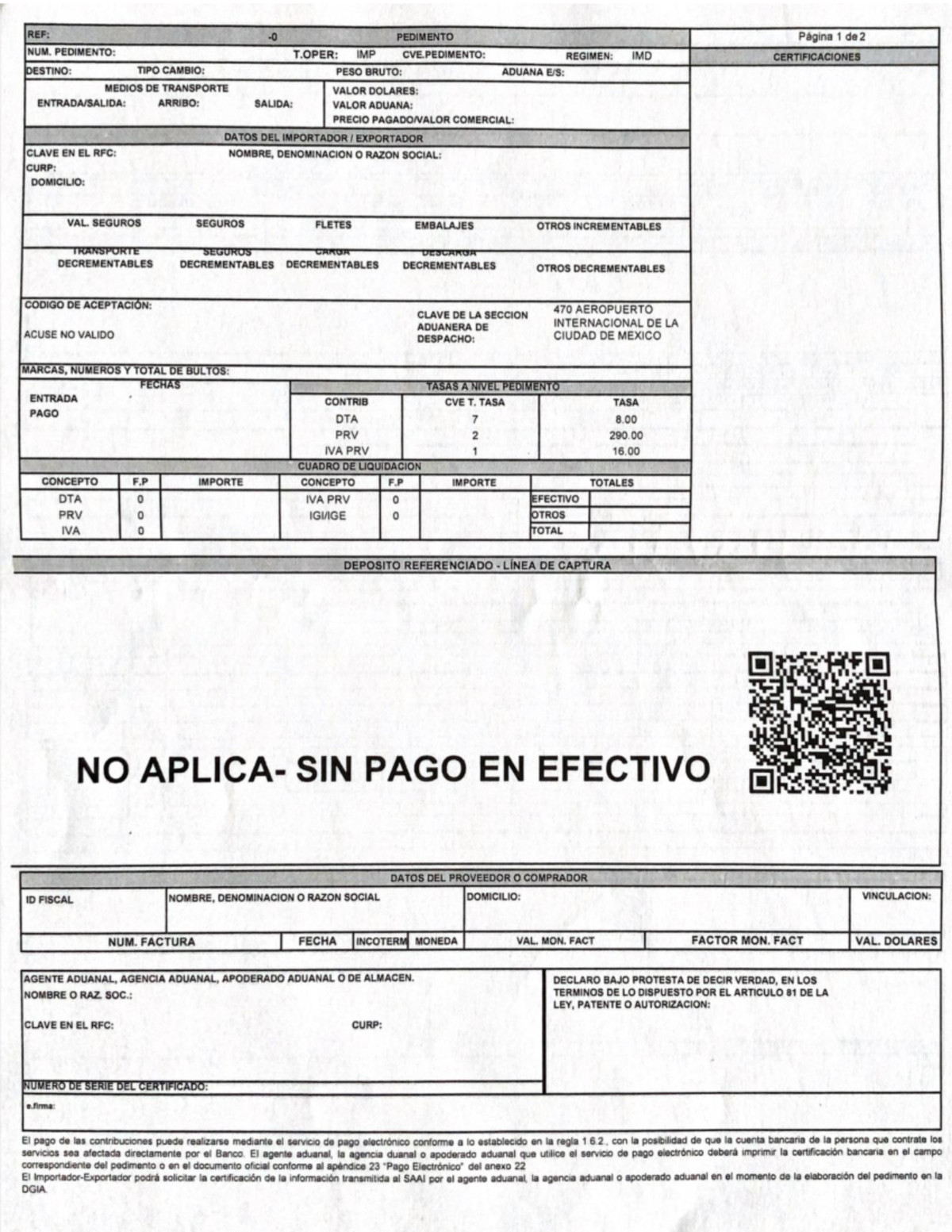 Plantilla de Pedimento Aduanal: Documentación y Requisitos - Studocu