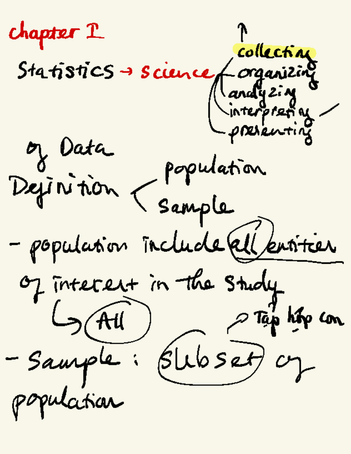 Chapter I: Collecting, Organizing, and Analyzing Data in Population ...