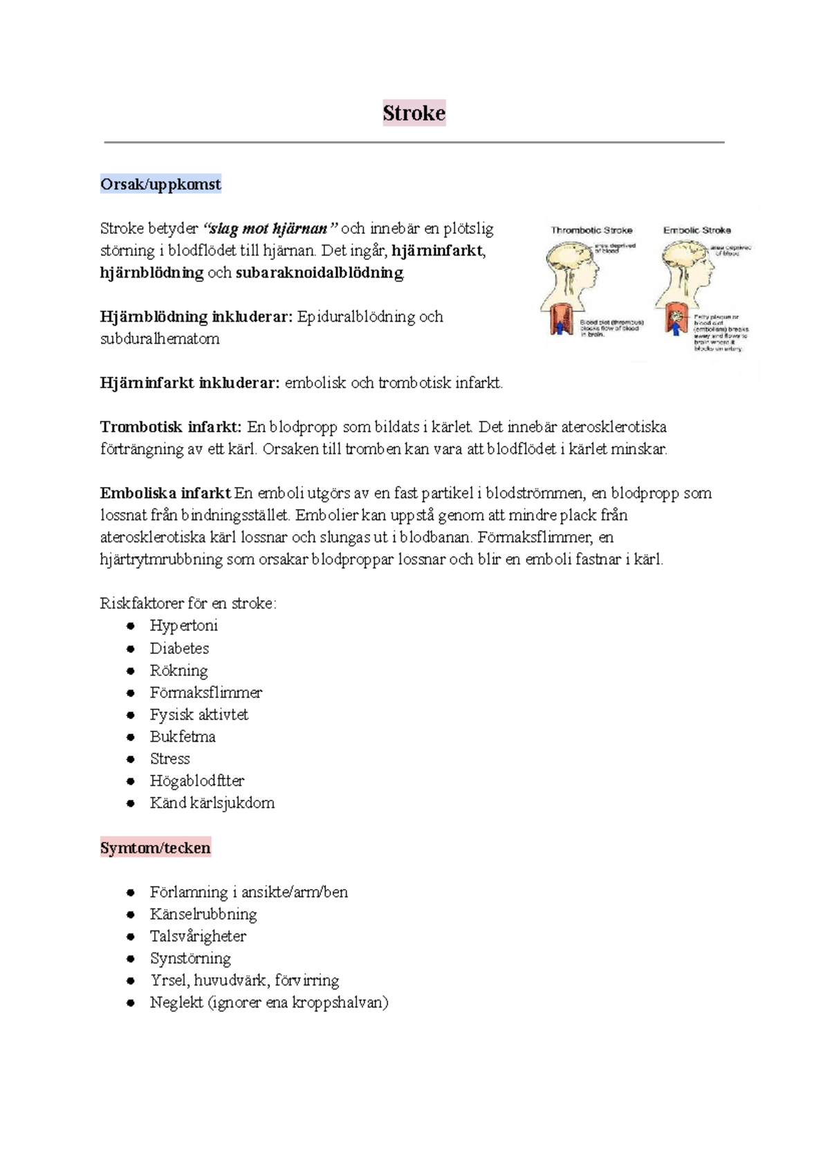 Neurologiska Sjukdomar: Stroke, Epilepsi, Parkinson & MS - Studocu