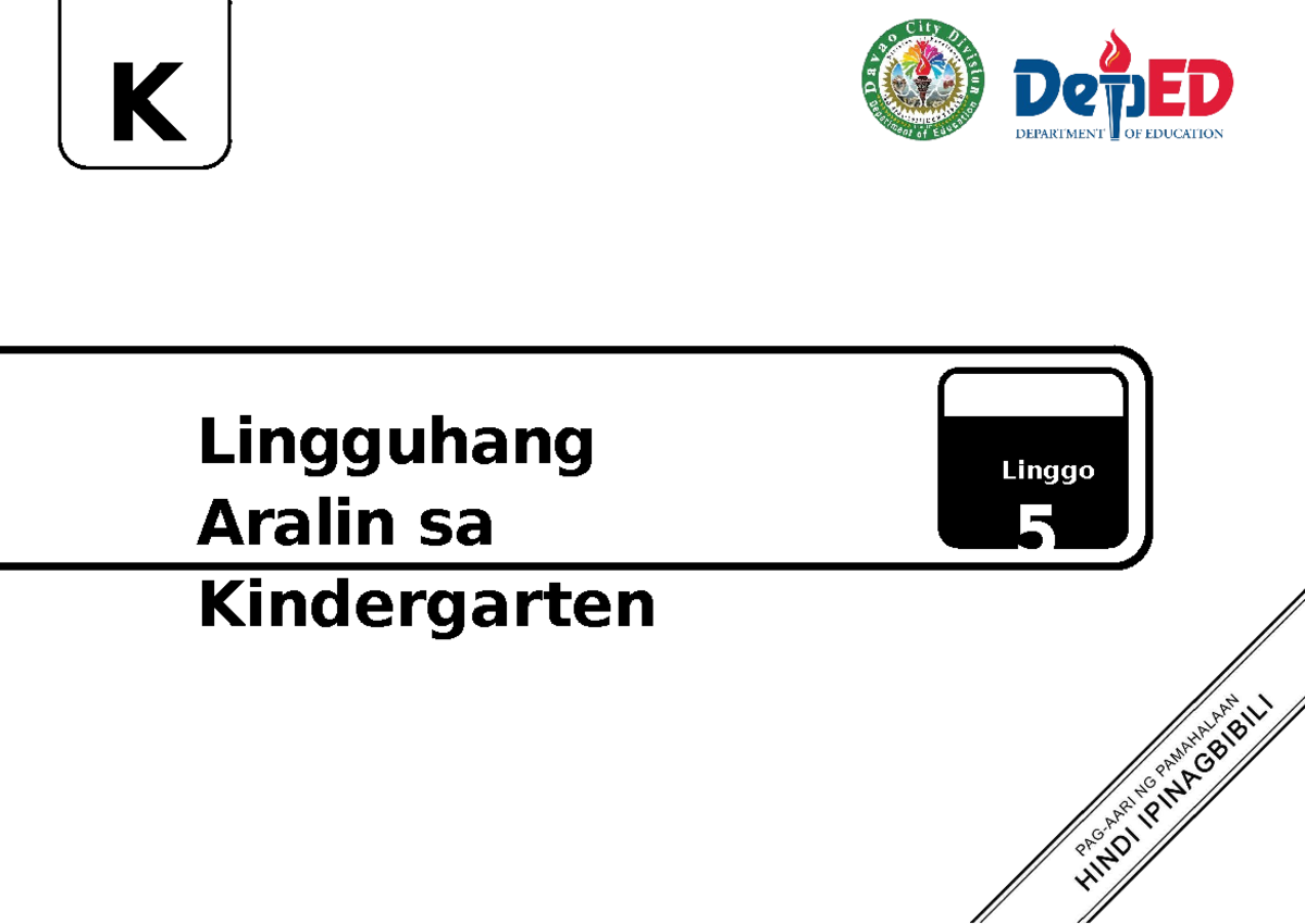 Exemplar Q2W5 Samson - lesson - K Lingguhang Aralin sa Kindergarten ...