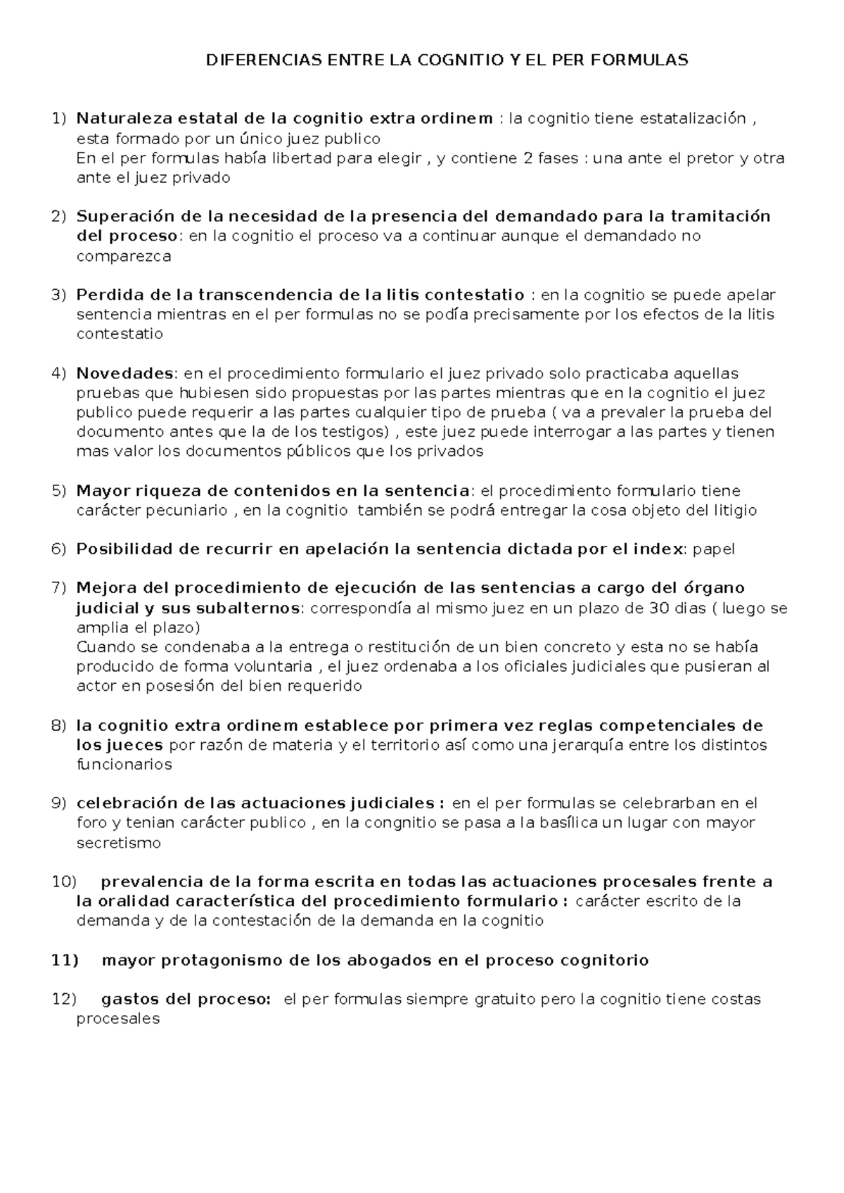 Diferencias entre la Cognitio y el Per Formulas: Análisis Comparativo ...