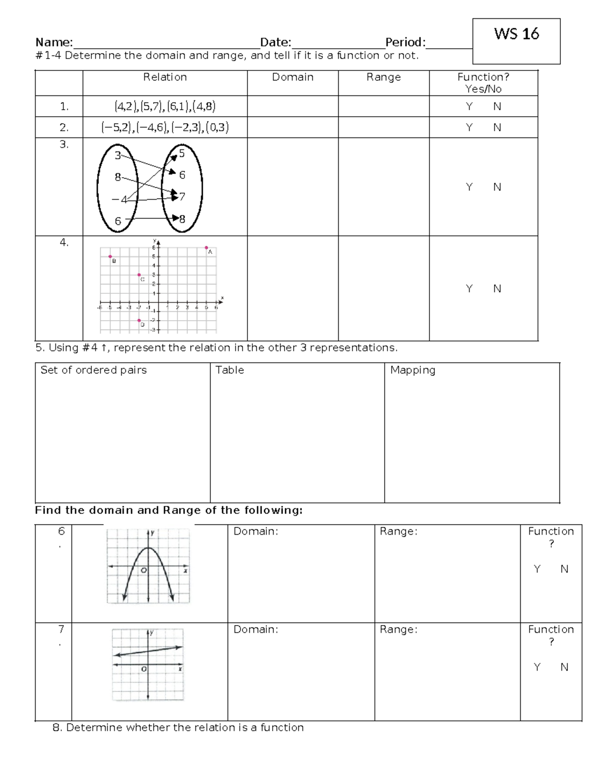 Domain+Range+Functions+Relations+WS+16 - Name ...