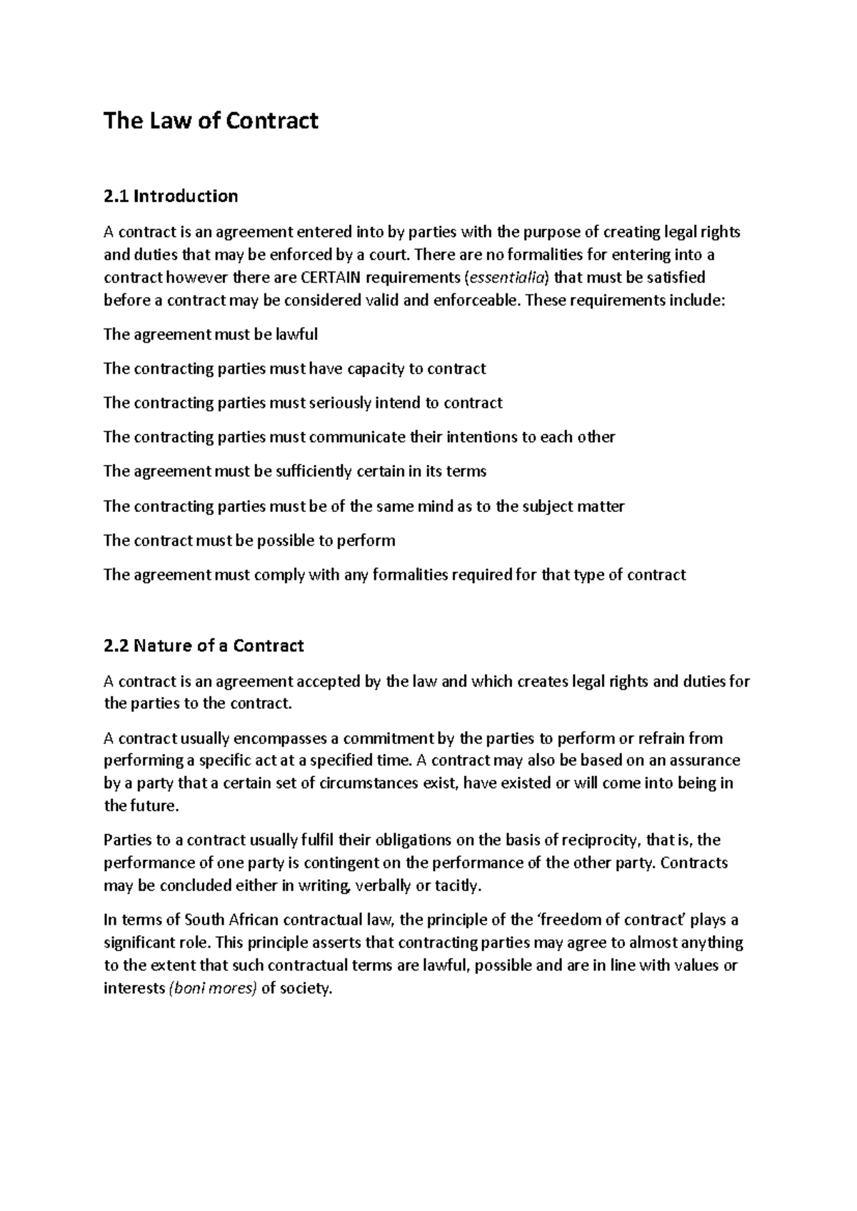 Business Law: Understanding the Law of Contract Essentials - Studocu