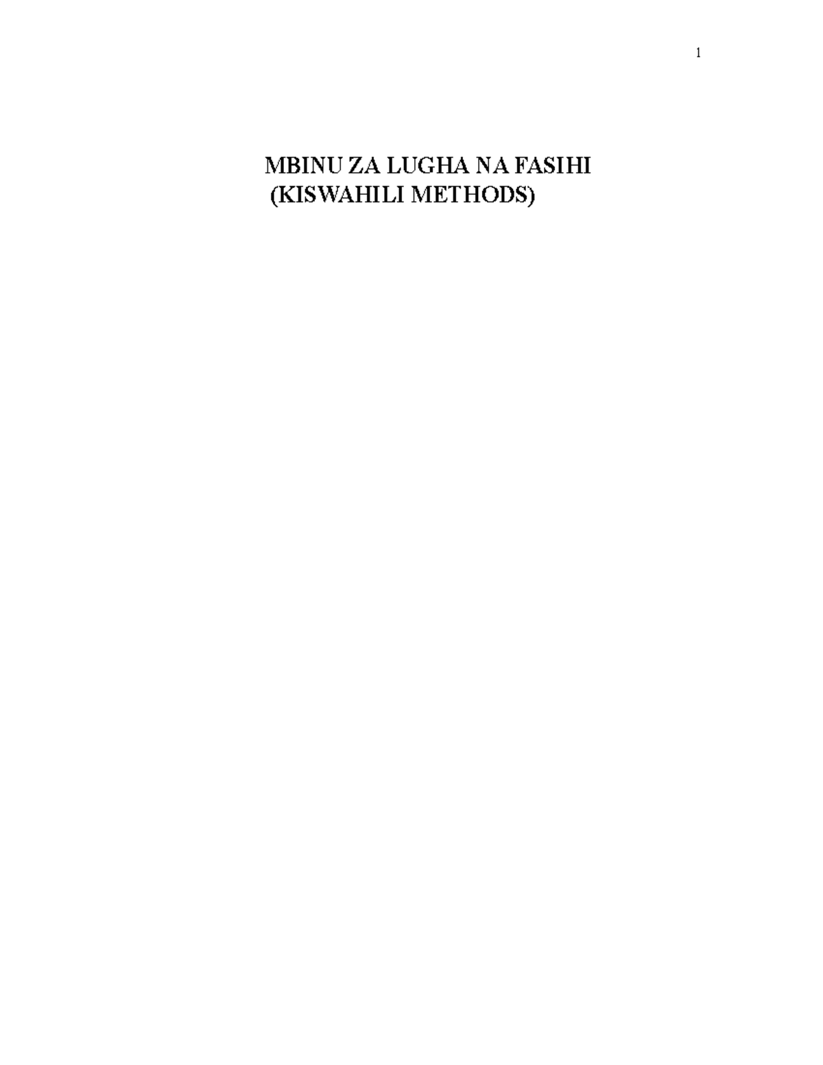 Mbinu za Lugha na Fasihi: Mwelekeo wa Kufundisha Kiswahili (KISWAHILI ...
