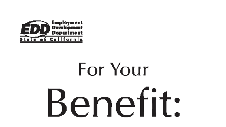CA DE 2320 Rev. 67: Unemployment & Disability Benefits Overview - Studocu