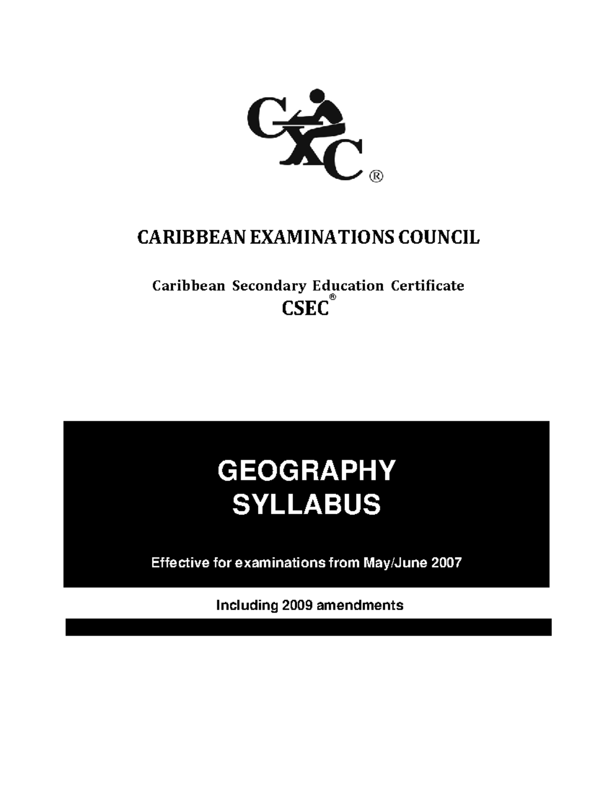 CSEC Geography Syllabus Overview and Key Concepts Analysis - Studocu
