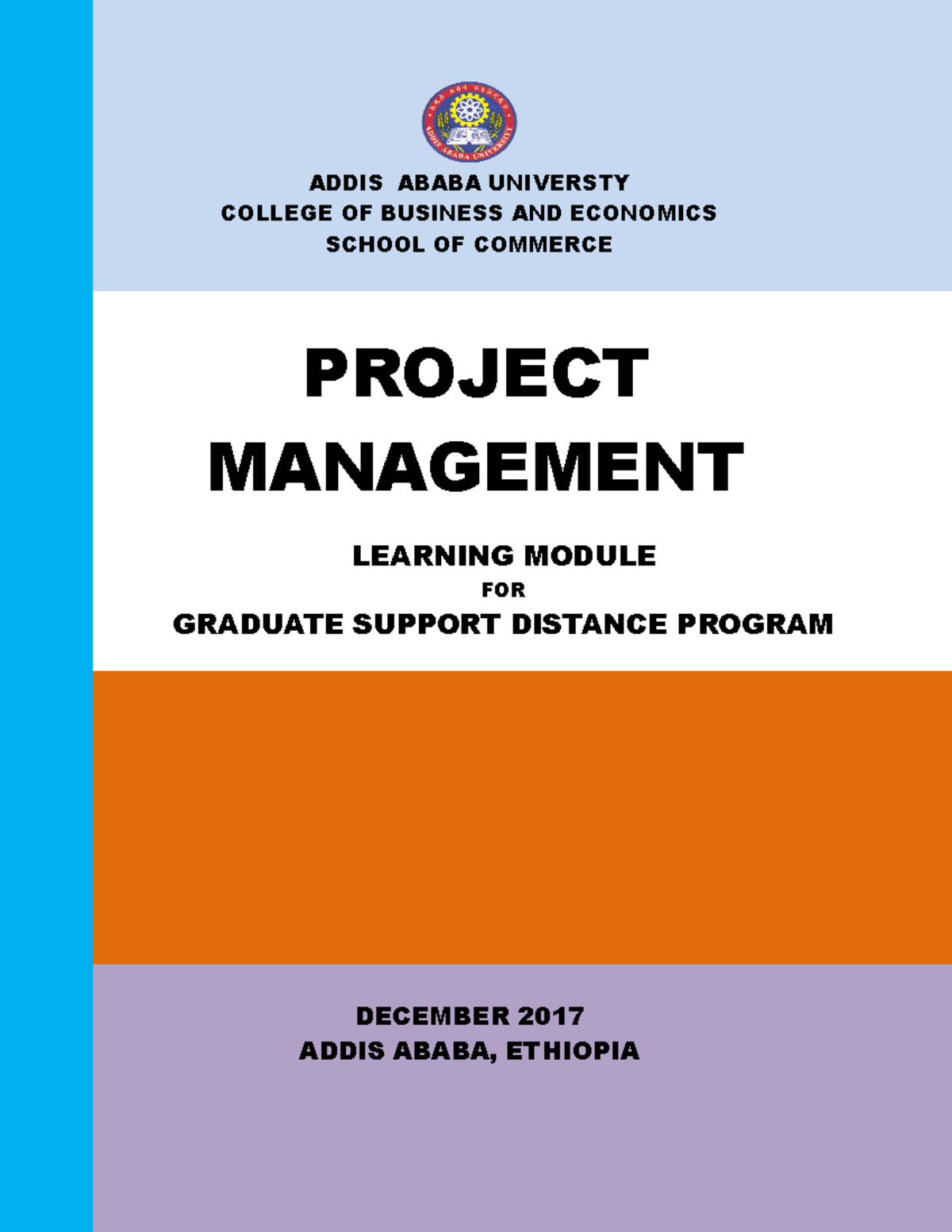 Project Management Learning Module for Graduate Support Program - Studocu