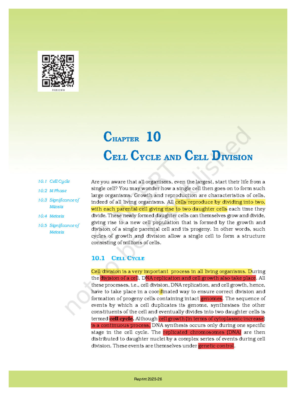 120 BIOLOGY CHAPTER 10: CELL CYCLE & DIVISION NOTES - Studocu