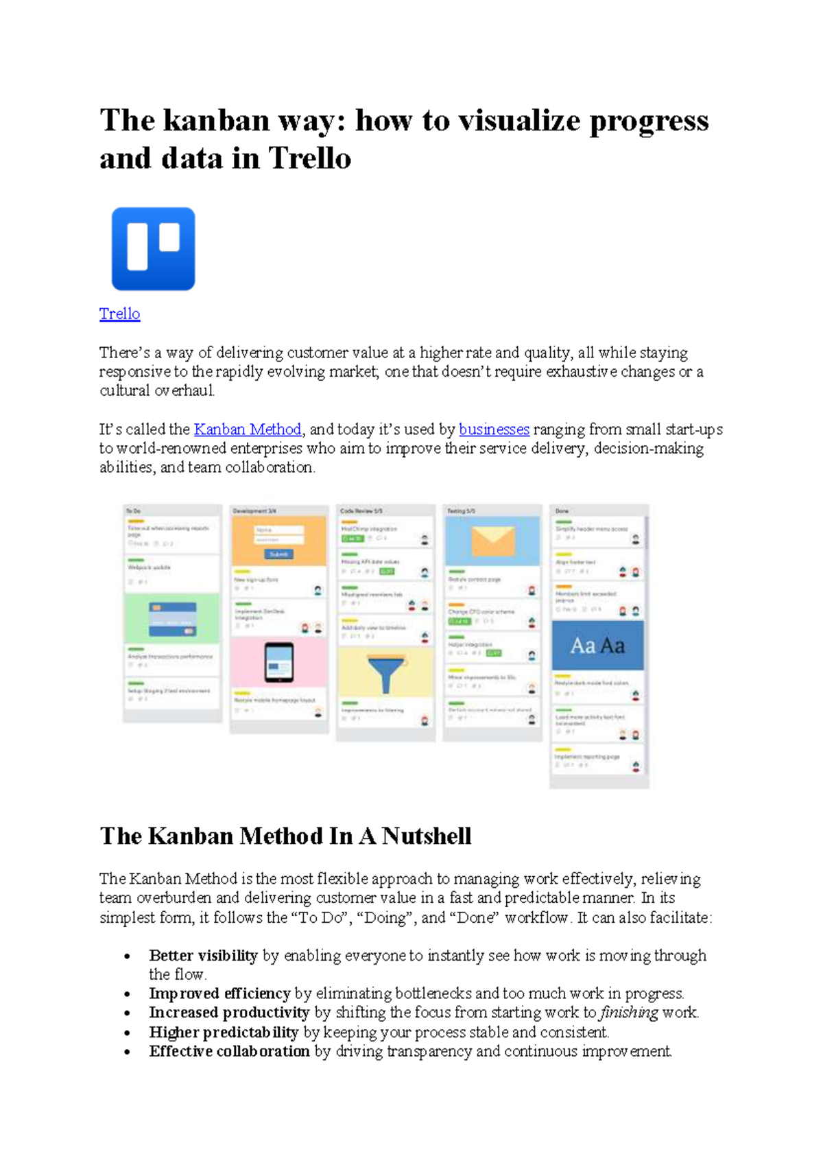 Kanban Guide: Visualizing Workflow & Enhancing Efficiency in Trello ...