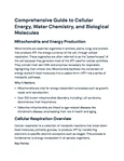 Quiz: Comprehensive Guide to Cellular Respiration and Energy Production ...