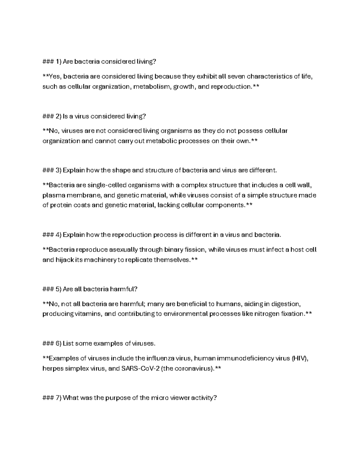Biology 101 - Understanding Bacteria and Viruses: Key Concepts ...
