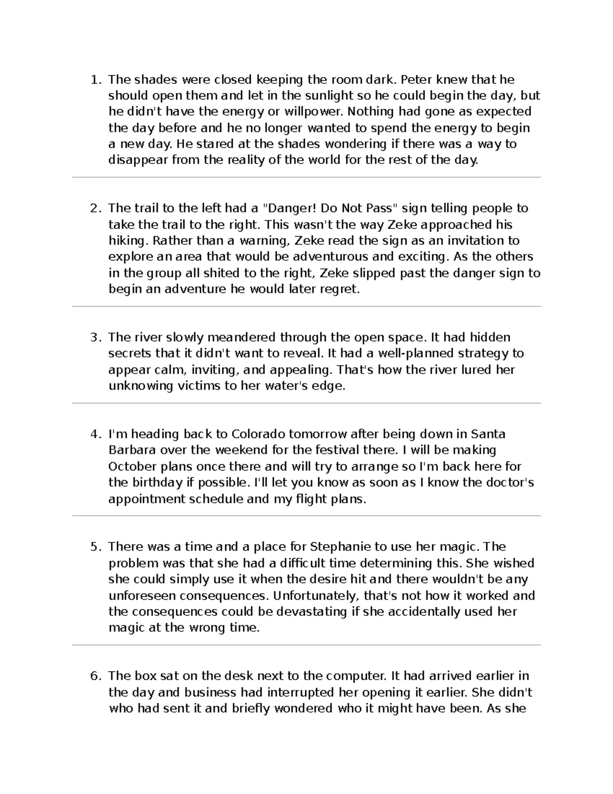 ENG 101: Creative Writing - Short Story Collection - Studocu