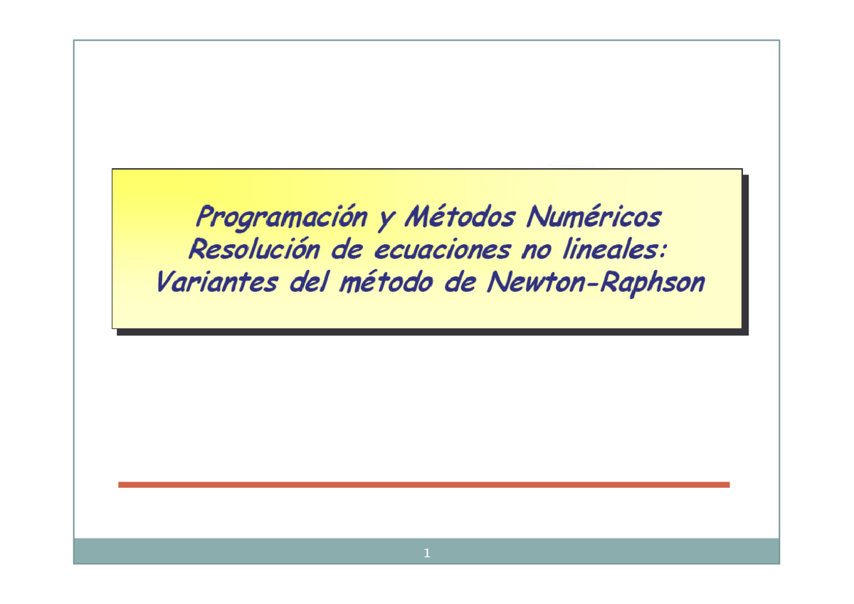 Métodos Numéricos: Secante y Newton Modificado (M) - Studocu