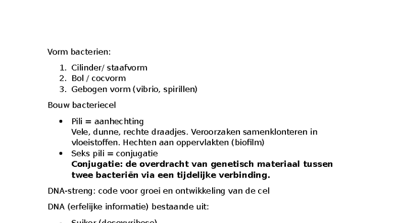 Microbiologie Algemeen: Bacteriën, Gisten en Schimmels (BIO101 ...