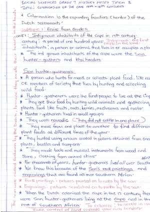 Grade 6 3RD TERM History Project- SOCIAL SCIENCES Trm 3 gr 6 1 GRADE: 6 ...