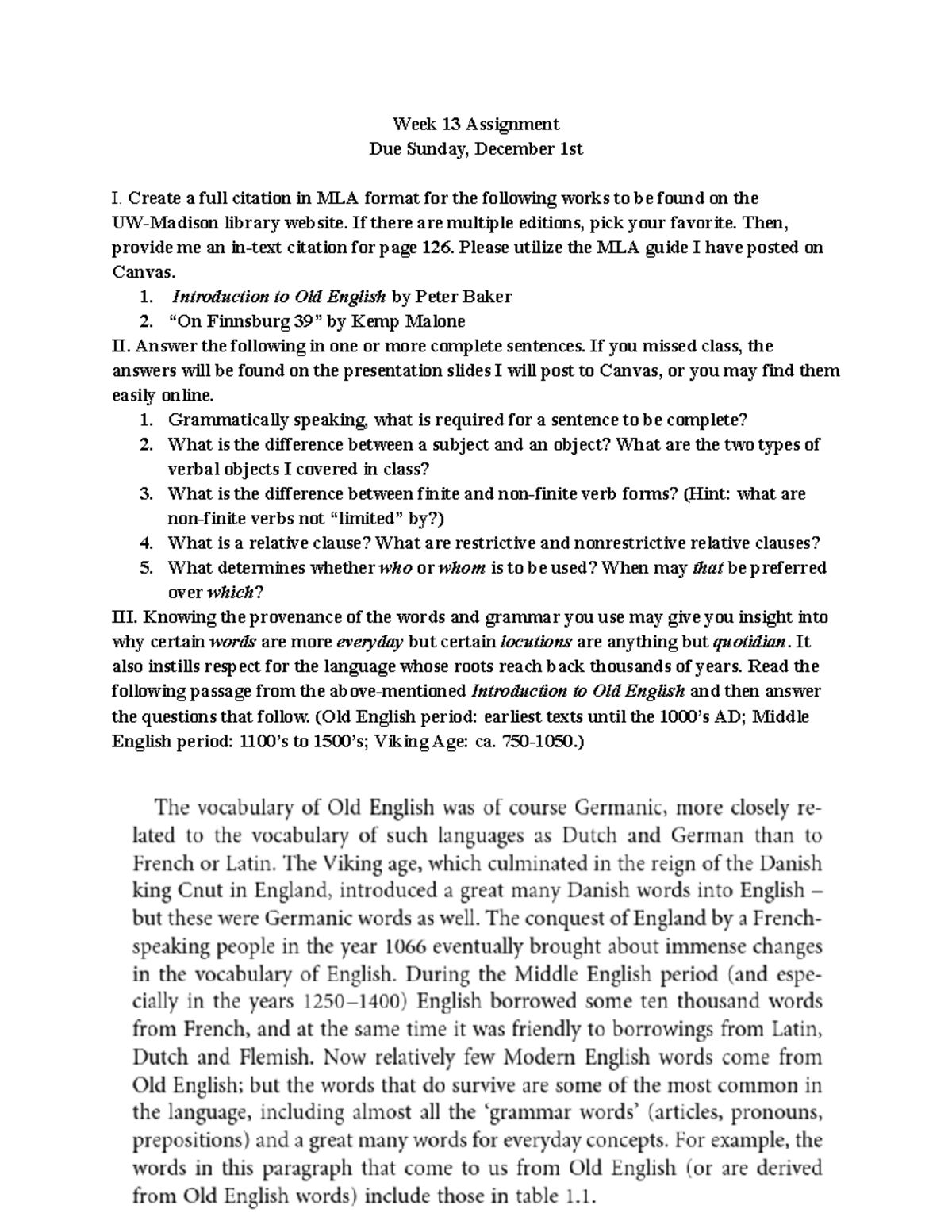 HC Andersen Week 13 Assignment - Week 13 Assignment Due Sunday ...