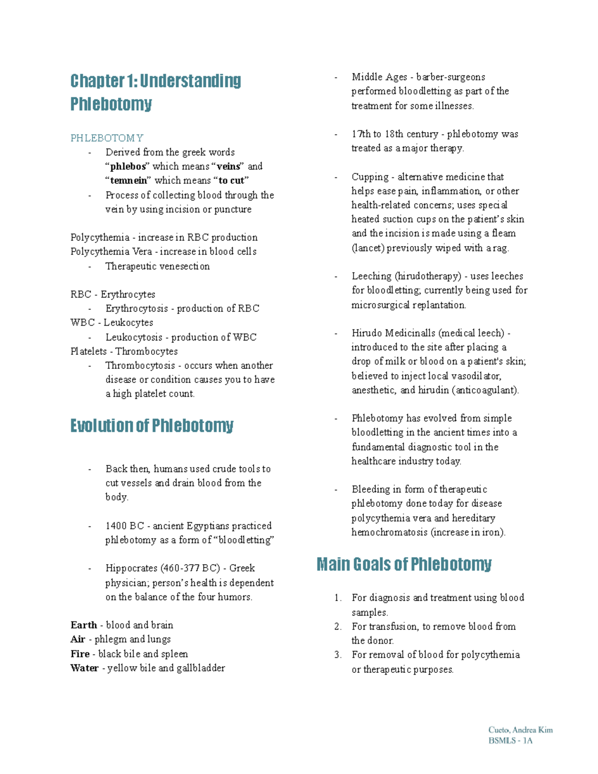 PMLS2 Chapter 1 - Understanding Phlebotomy - Chapter 1: Understanding ...