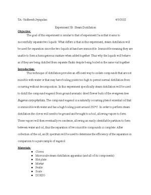 Expt 4 Lab Report Bolger - Experiment Four: Making Polymers Objective: We will explore various ...